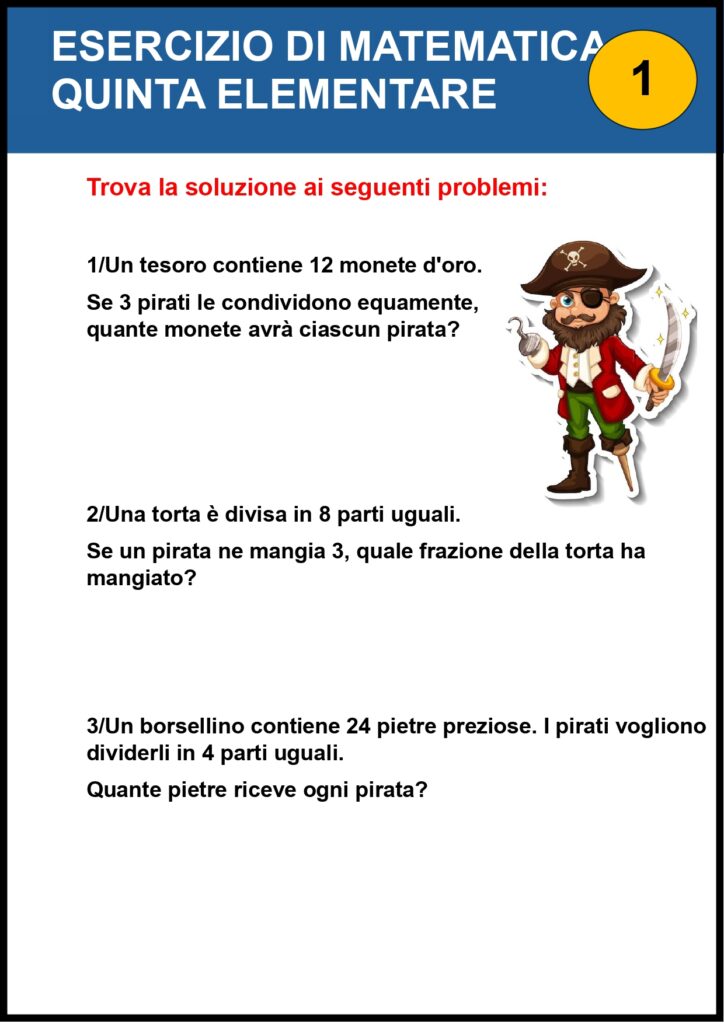 Esercizi Matematica Quinta Elementare