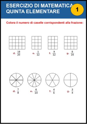 Esercizi Matematica Quinta Elementare