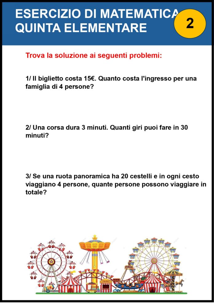 Esercizi Matematica Quinta Elementare