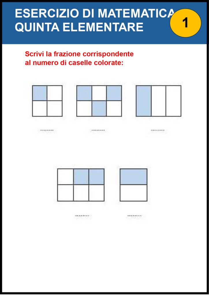 Esercizi Matematica Quinta Elementare