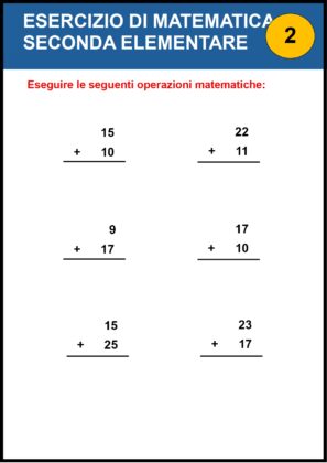 Esercizi di Matematica Seconda Elementare : PDF da stampare