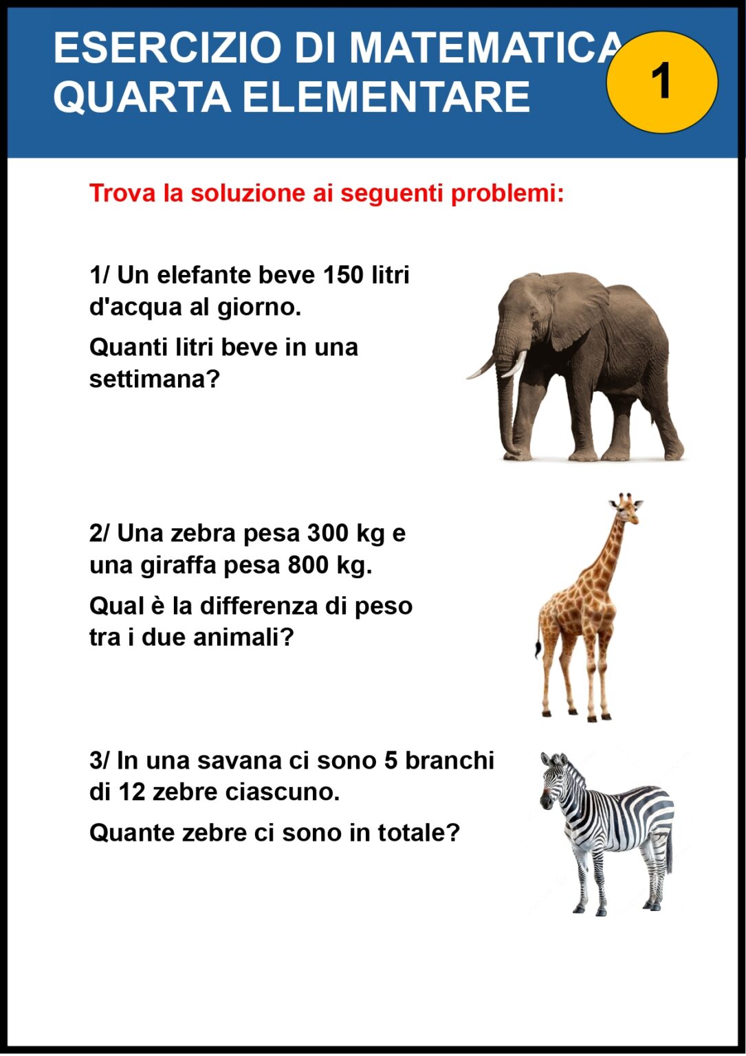 Esercizi Matematica Quarta Elementare (PDF gratuito)