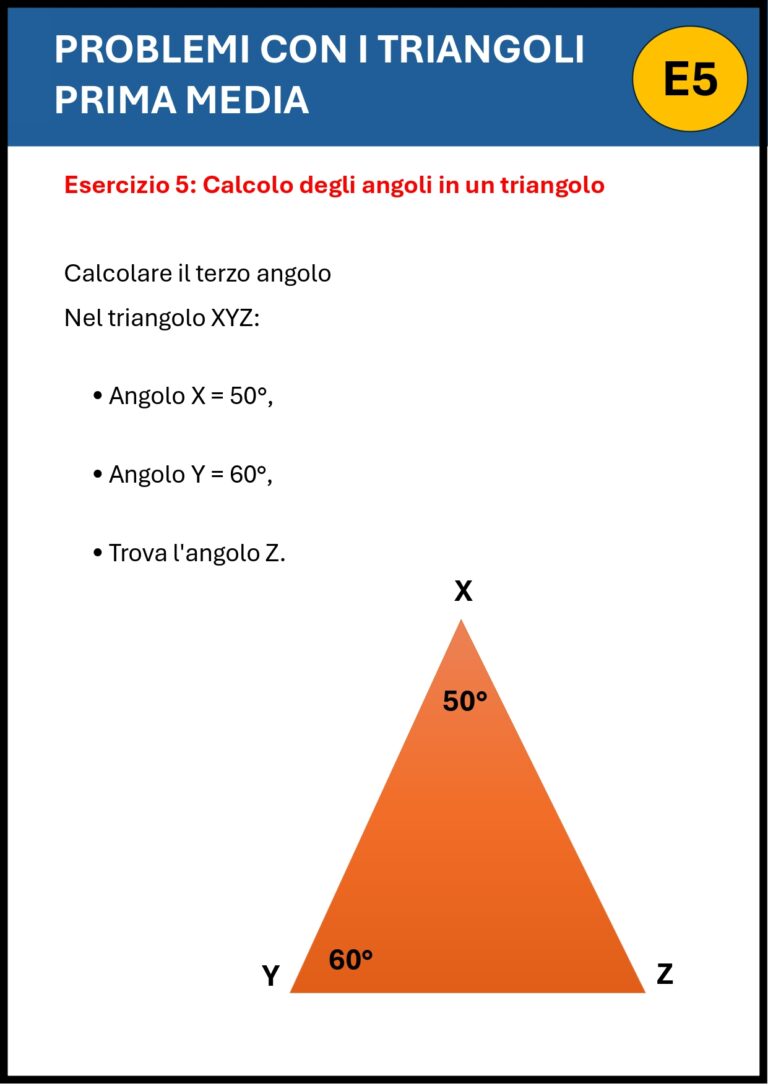 Problemi Triangoli Prima Media PDF da stampare