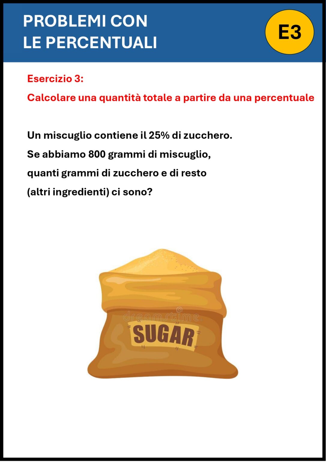 Esercizi sulle Percentuali da stampare (PDF)