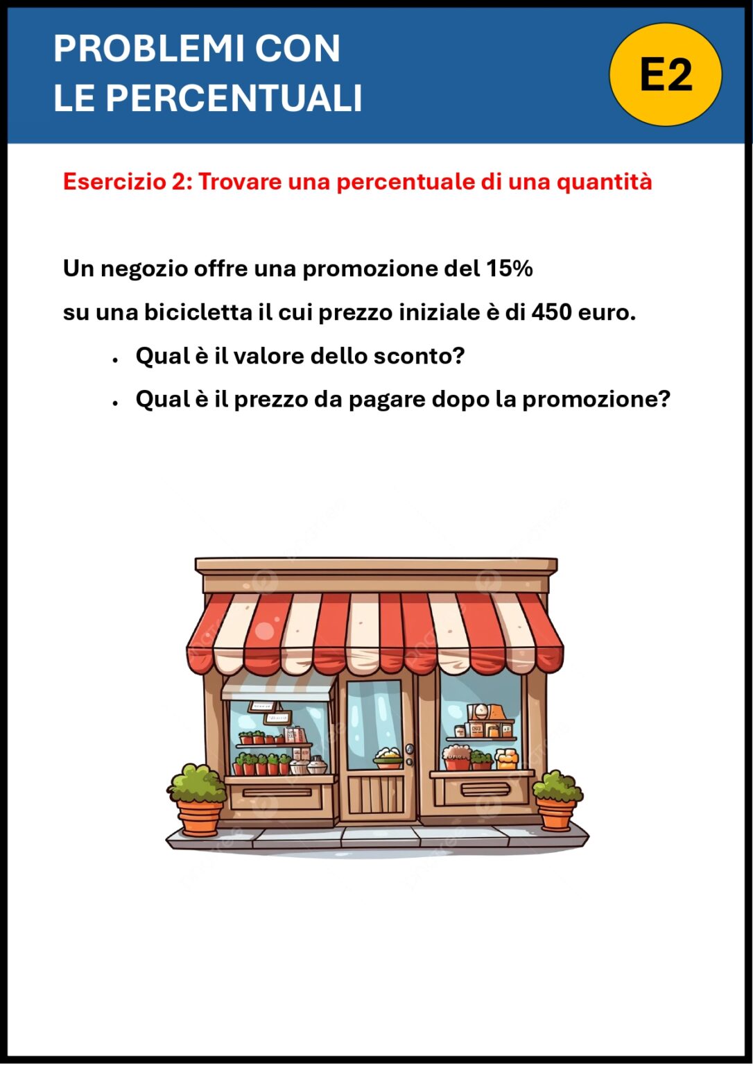 Esercizi sulle Percentuali da stampare (PDF)