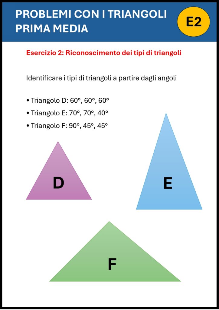 Problemi Triangoli Prima Media PDF da stampare