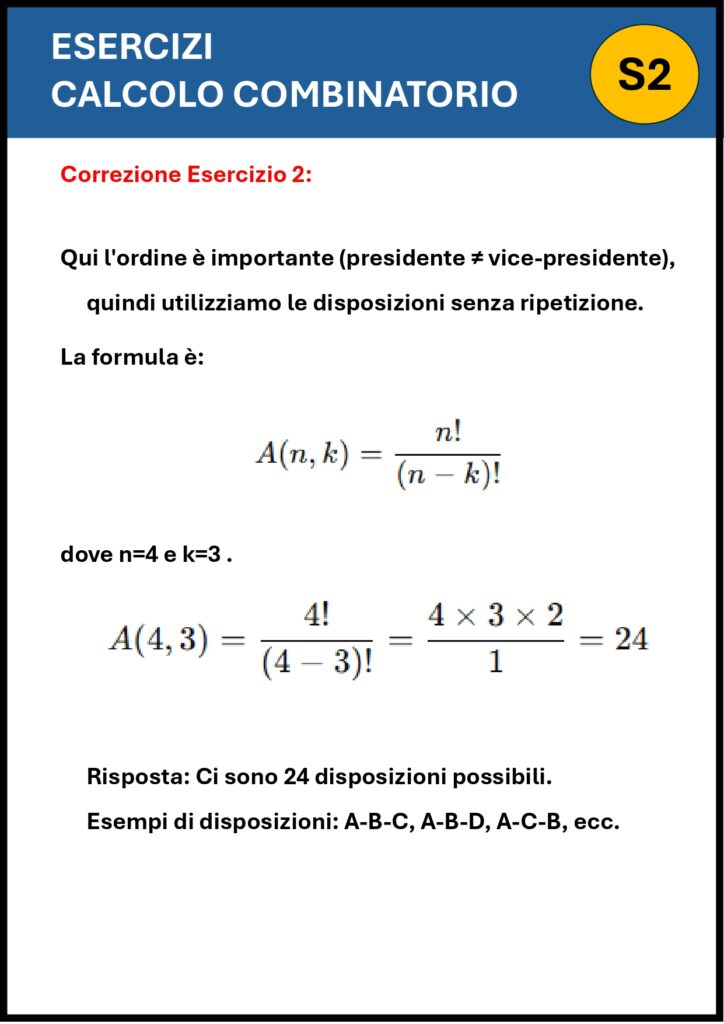 Esercizi Calcolo Combinatorio Esercizi Calcolo Combinatorio