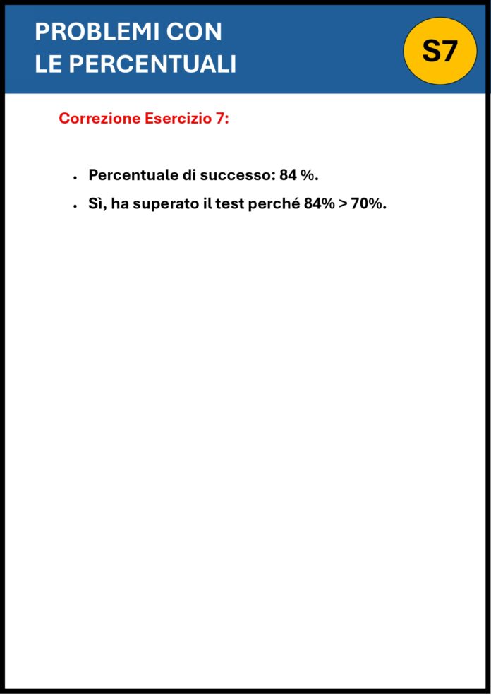 Esercizi sulle Percentuali da stampare (PDF)