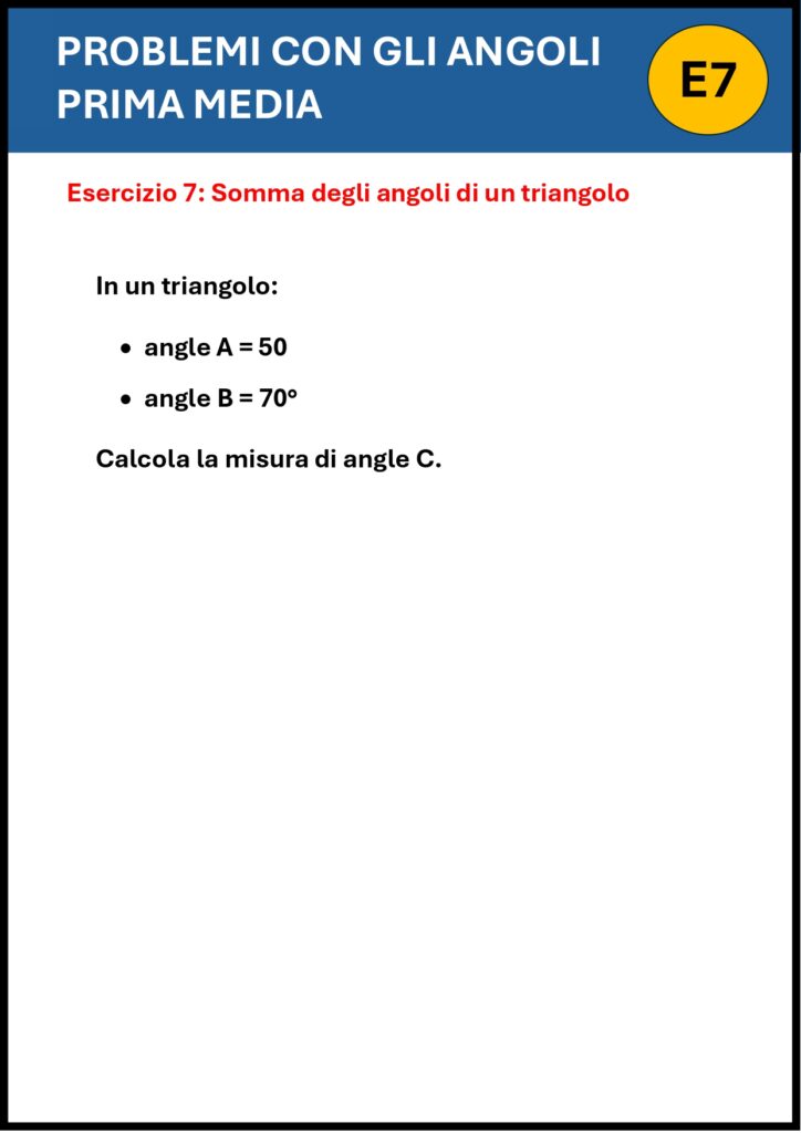 Problemi con gli Angoli Prima Media PDF da stampare