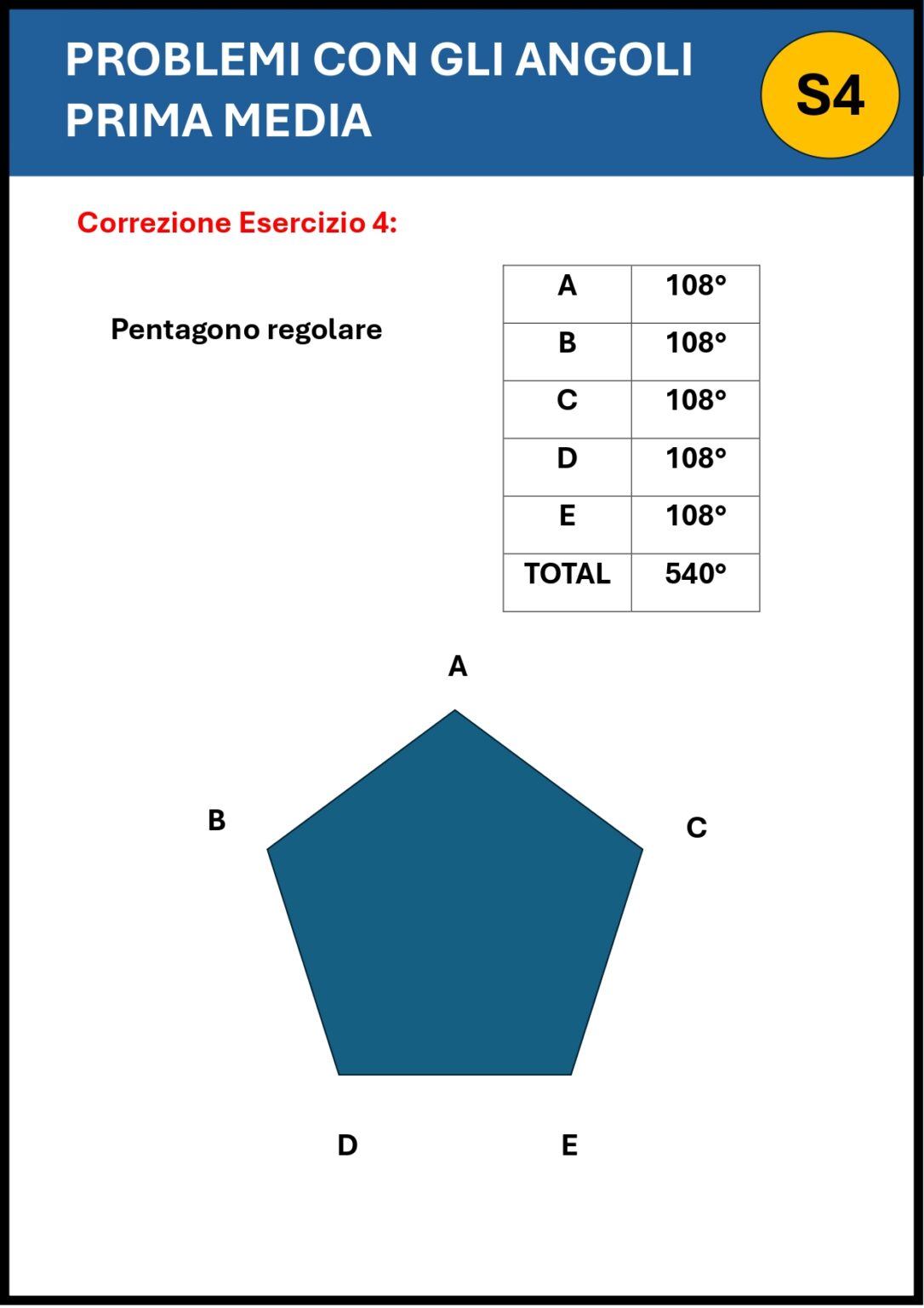 Problemi con gli Angoli Prima Media PDF da stampare