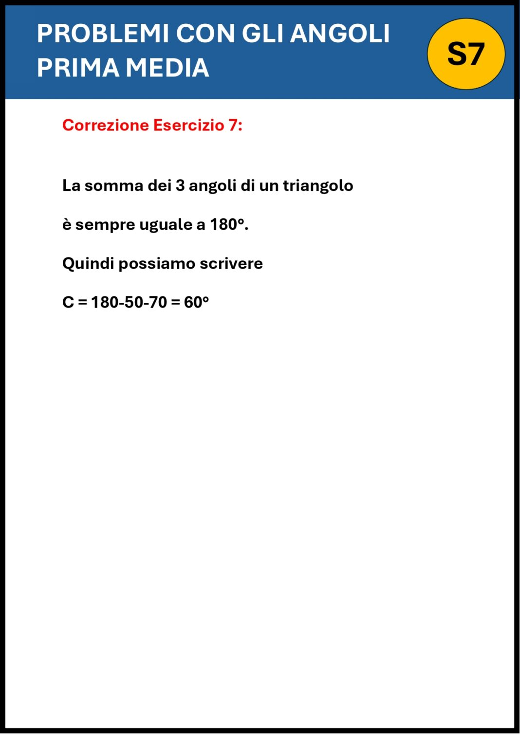 Problemi con gli Angoli Prima Media PDF da stampare