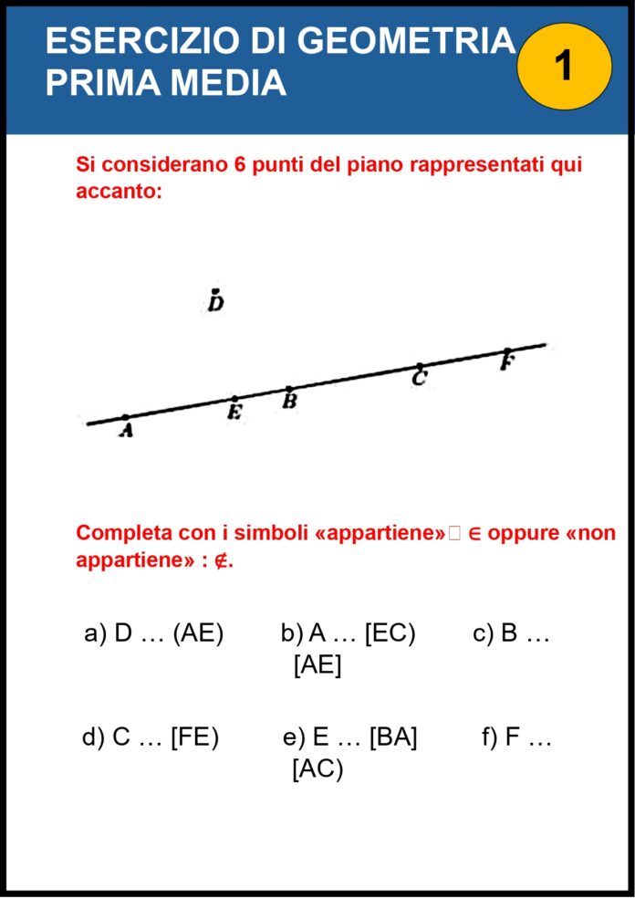 Esercizi Geometria Prima Media da stampare (PDF)