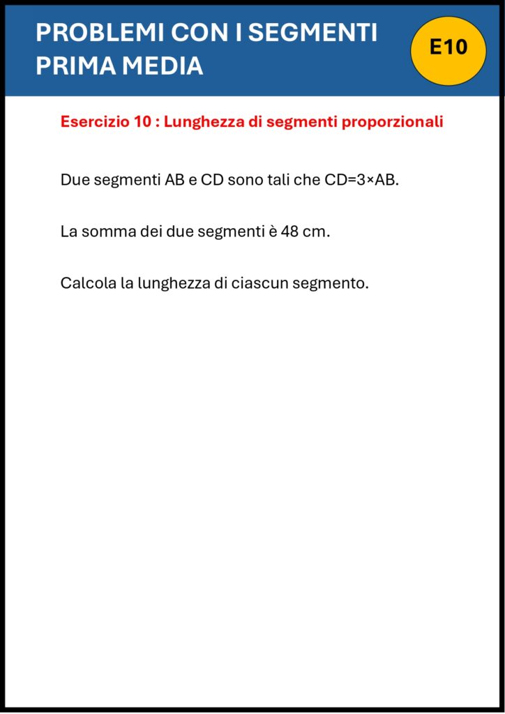 Problemi sui Segmenti Prima Media con Soluzioni (PDF)