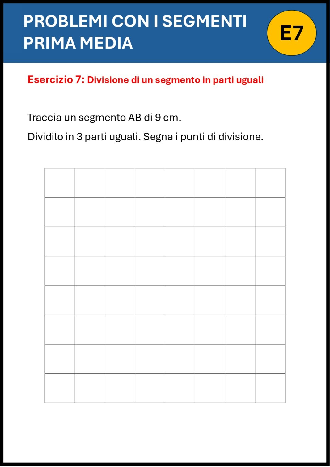 Problemi sui Segmenti Prima Media con Soluzioni (PDF)