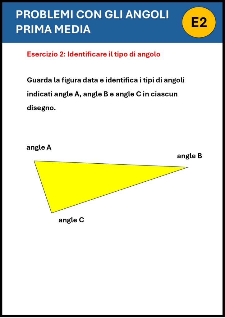 Problemi con gli Angoli Prima Media PDF da stampare