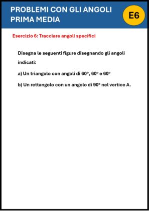 Problemi con gli Angoli Prima Media PDF da stampare