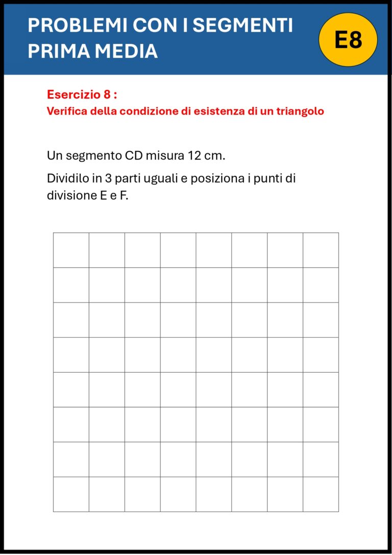 Problemi sui Segmenti Prima Media con Soluzioni (PDF)