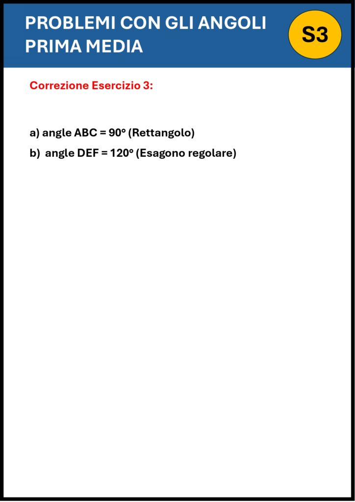 Problemi con gli Angoli Prima Media PDF da stampare