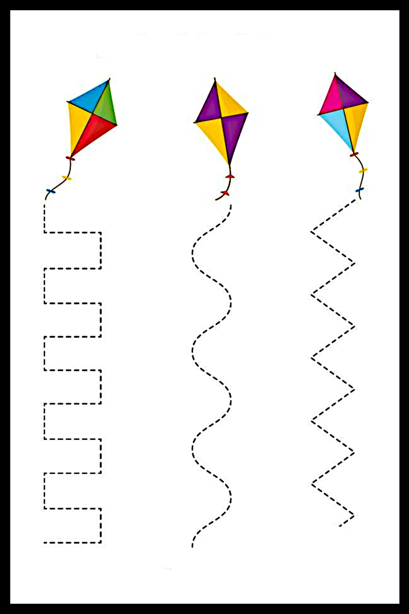 Schede Pregrafismo da Stampare per Bambini dai 3 ai 6 Anni