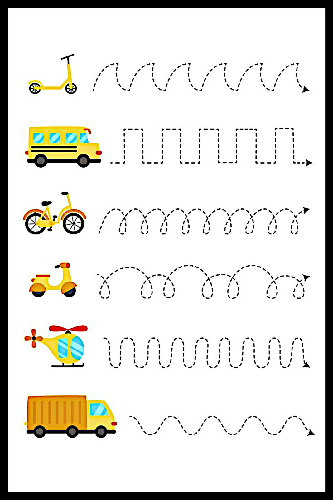 Schede Pregrafismo da Stampare per Bambini dai 3 ai 6 Anni